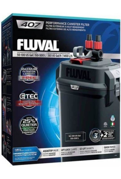 Fluval 407 Akvaryum Dış Filtre 1450 L/h 150-500 lt Fluval 407 Akvaryum Dış Filtre 1450 L/h 150-500 lt
