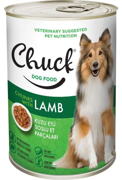 Chuck Kuzu Etli Köpek Konservesi 400 gr - Chuck Kuzu Etli Köpek Konservesi 400 gr -