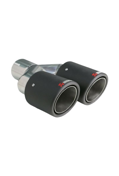 mm Oto Akrapoviç Egzoz Ucu 90 mm Çiftli Kapalı Mat Karbon