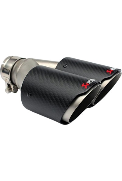mm Oto Akrapoviç Egzoz Ucu 90 mm Çiftli Açık Mat Karbon