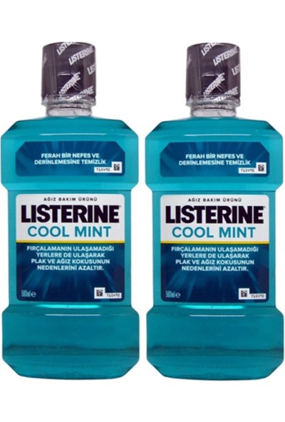 Listerine Cool Mint 500 ml x 2 Adet Listerine Cool Mint 500 ml x 2 Adet