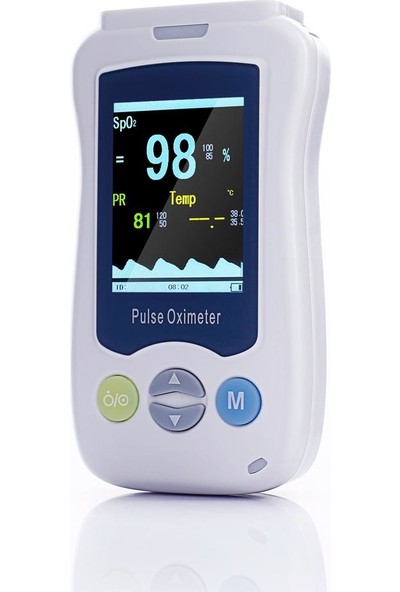 Endostall El Tipi Pulse Oksimetre Yenidoğan-Çocuk-Yetişkin Uyumlu - Pr ve Ateş Ölçümü - Şarjlı - YK-820B