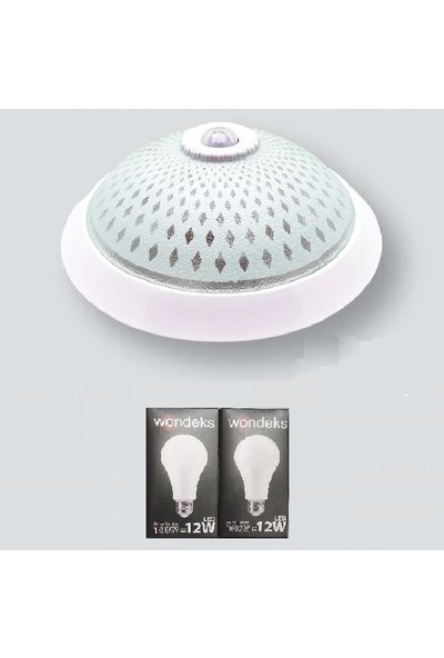 Wondeks Hareket Sensörlü Tavan Armatürü (2 LED Ampul Dahil) Wondeks Hareket Sensörlü Tavan Armatürü (2 LED Ampul Dahil)