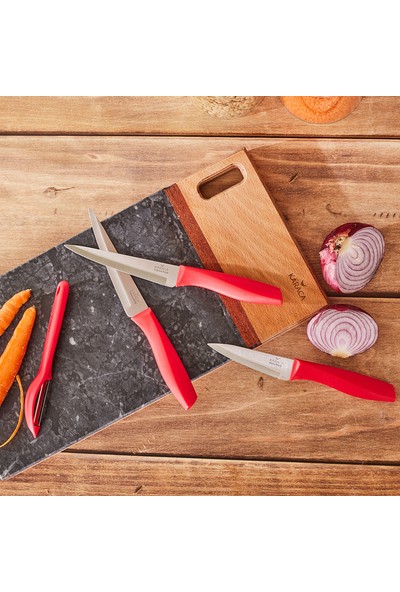 Karaca Red Peel 4 Parça Bıçak Seti Karaca Red Peel 4 Parça Bıçak Seti