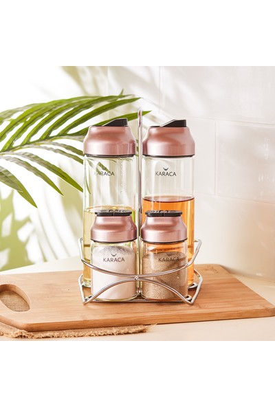 Karaca Dimple Rosegold 5 Parça Salata Seti