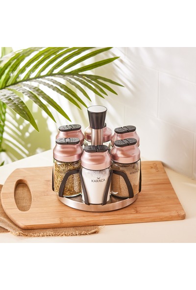 Karaca Dimple Rosegold 7 Parça Baharat Seti