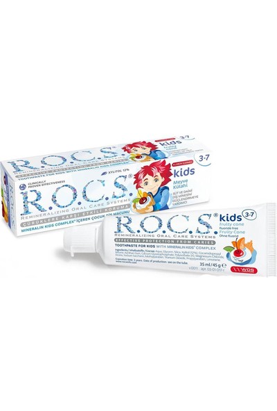Rocs Kids 3-7 Yaş Meyveli Çocuk Diş Macunu 35 ml Rocs Kids 3-7 Yaş Meyveli Çocuk Diş Macunu 35 ml
