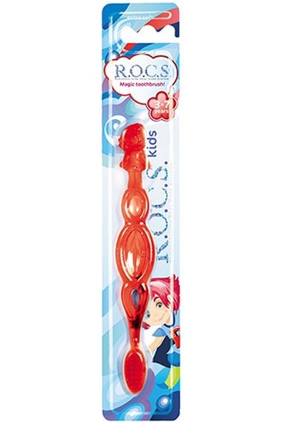 Rocs Kids 3-7 Yaş Arası Soft Çocuk Diş Fırçası Kırmızı