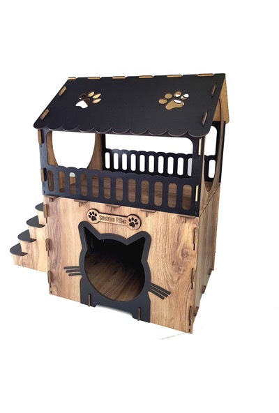 Mabel Teras Katlı Kedi Evi