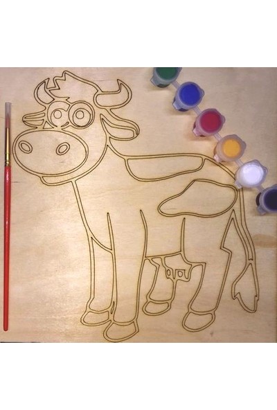 By Yada İnek Ahşap Boyama Seti By Yada İnek Ahşap Boyama Seti