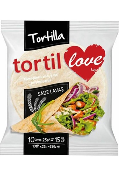 Tortilla Tortil Love Lavaş Ekmeği Tortilla 15 cm 10 x 25 gr Tortilla Tortil Love Lavaş Ekmeği Tortilla 15 cm 10 x 25 gr
