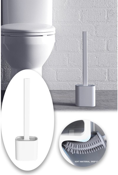 Pazarika Tuvalet Fırçası Silikon Tuvalet Fırçası Tutucu