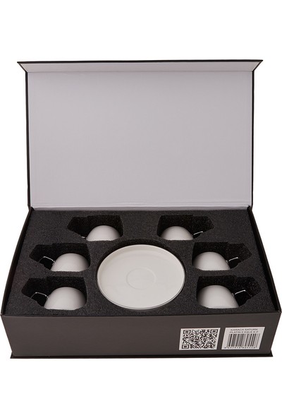 Karaca Saturn Platin 6 Kişilik Kahve Fincanı Takımı 90 ml