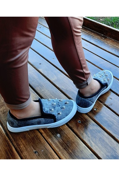 Sonex Füme Incili Kız Çocuk Babet Günlük Ayakkabı