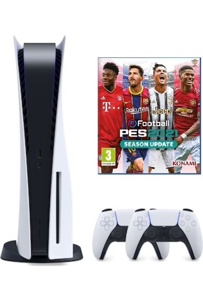 Sony Ps5 Playstation 5 Oyun Konsolu + 2. Kollu + Pes 2021