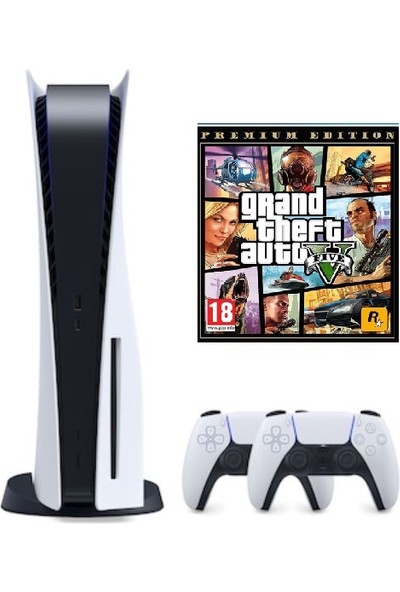 Sony Ps5 Playstation 5 Oyun Konsolu + 2. Kollu + Gta 5