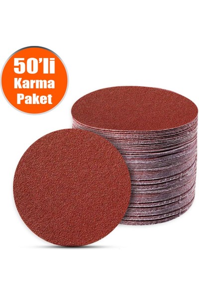 Badem10 50 Adet Cırt Zımpara Spiral Avuç Taşlama 115 mm (Karma Paket) Badem10 50 Adet Cırt Zımpara Spiral Avuç Taşlama 115 mm (Karma Paket)