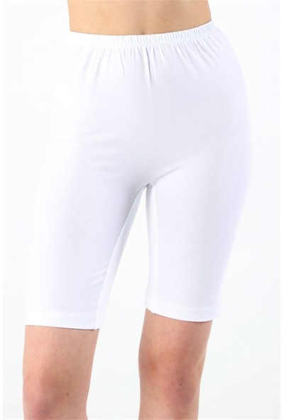 Baykar Kadın Yarım Tayt 3'lü Set 8025 Beyaz