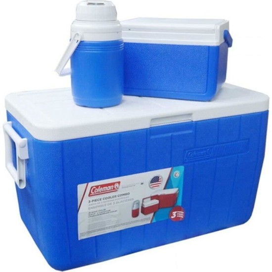 Coleman 3-Piece Cooler Combo 48 Qt 45.4 Lt Bl Combo 5 Qt 3 Fiyatı