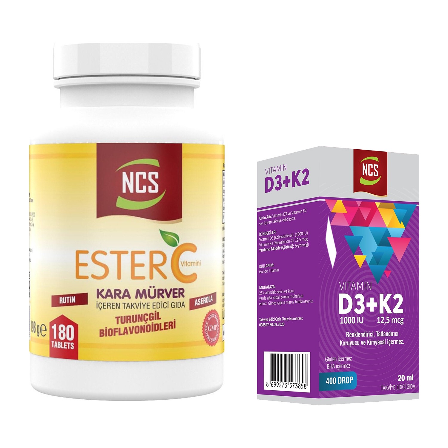 Ncs Ester C Vitamini Kara Mürver 180 Tablet & Vitamin D3 + Fiyatı