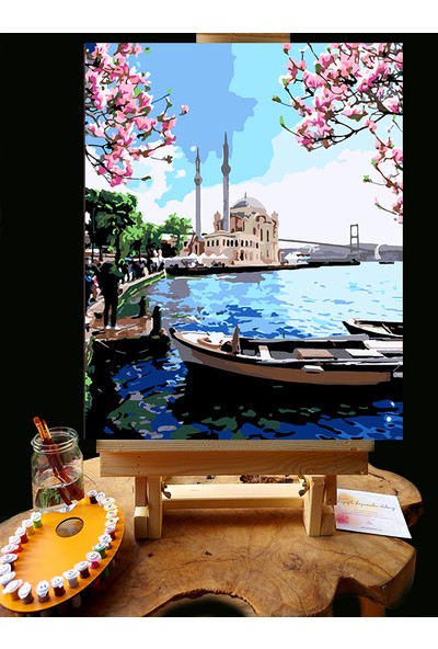 Pandora Hobi N1169 - Numaralı Boyama Seti - 40 x 50 cm Kasnağa Gerili Ürün - Ortaköy Sahil