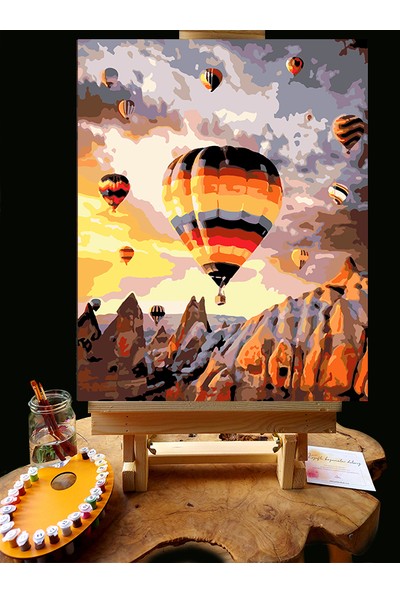 Pandora Hobi N1178 - Numaralı Boyama Seti - 40 x 50 cm Kasnağa Gerili Ürün - Balonlar