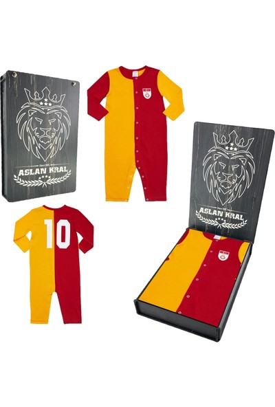 Galatasaray Orijinal Uzun Kol Bebek Body Tulum Ahşap Kutulu