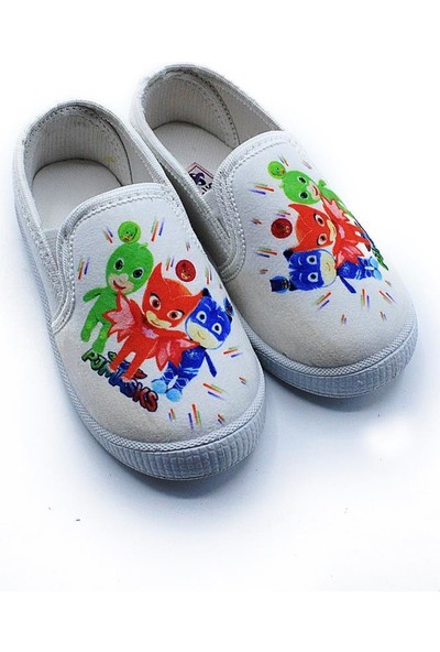 Shonex Beyaz Baskılı Kız Bebek Günlük Ilk Adım Babet Ayakkabı