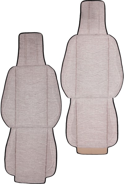 Lugmo Oto Koltuk Kılıf Minder Ön 2'li Set Terletmez Astarlı Bej