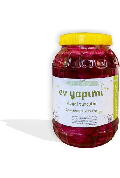 Budabenimolsun Gaziantep Acılı Kırmızı Lahana Turşusu Ev Yapımı 1,8 lt