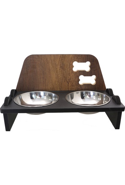 Hobimax Çelik Kaseli Ahşap Büyük Irk Köpek Mama ve Su Kabı Hobimax Çelik Kaseli Ahşap Büyük Irk Köpek Mama ve Su Kabı
