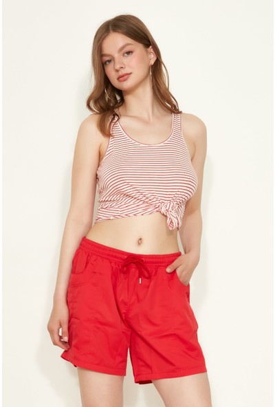 C&city Bn-12 Kadın Deniz Şort Kırmızı