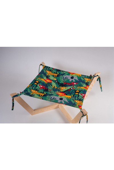 Pawia Kedi Köpek Kare Hamak Yeşil Hayvan Figürlü Pawia Kedi Köpek Kare Hamak Yeşil Hayvan Figürlü