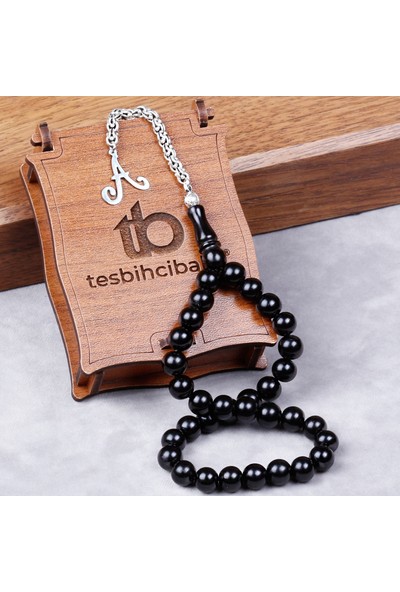 Tesbihcibaba Behzat Ç Tesbihi-Gümüş Harfli Oltu Taşı TB8939 Tesbihcibaba Behzat Ç Tesbihi-Gümüş Harfli Oltu Taşı TB8939