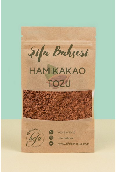 Hefa Şifa Bahçesi Doğal Naturel Kakao Tozu Hefa Şifa Bahçesi Doğal Naturel Kakao Tozu