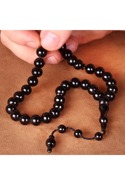 Tesbihcibaba El Işçiliği Misket Kesim Erzurum Oltu Taşı Tesbih TB3661