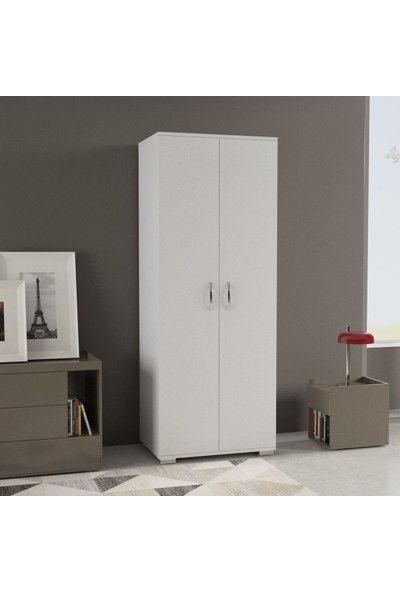 Gökberk GB-6200 2 Kapaklı Elbise Dolabı Gardırop %100 Mdf