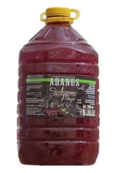 Adanus Doğal Fermente Acılı Şalgam Suyu 5 Lt Adanus Doğal Fermente Acılı Şalgam Suyu 5 Lt