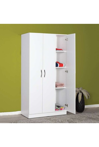 Gökberk GB-6100 3 Kapaklı Gardırop Mdf Çok Amaçlı Dolap Gökberk GB-6100 3 Kapaklı Gardırop Mdf Çok Amaçlı Dolap