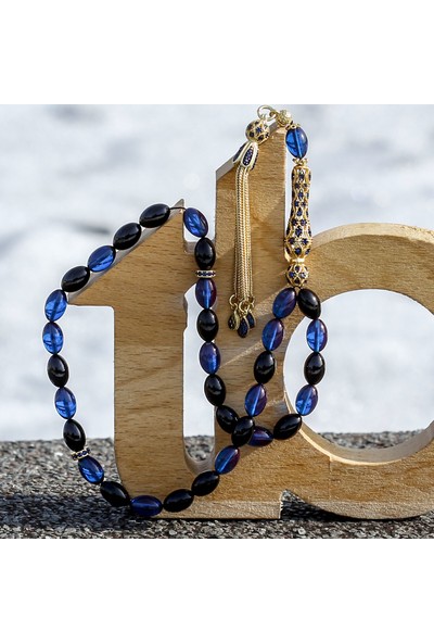 Tesbihcibaba Özel Tasarım Gece Mavisi Sıkma Kehribar Tesbih TB9090 Tesbihcibaba Özel Tasarım Gece Mavisi Sıkma Kehribar Tesbih TB9090