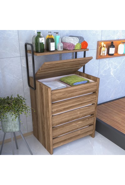 Mc Center Ahşap 70 Litre Kapaklı Kirli Çamaşır Sepeti Mc Center Ahşap 70 Litre Kapaklı Kirli Çamaşır Sepeti