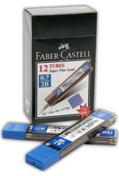 Faber-Castell Super Fıne Mın 0.7 mm 2b 75 mm 24 Mın/tüp Uç 12 Adet 1 Paket 12 Adet Faber-Castell Super Fıne Mın 0.7 mm 2b 75 mm 24 Mın/tüp Uç 12 Adet 1 Paket 12 Adet
