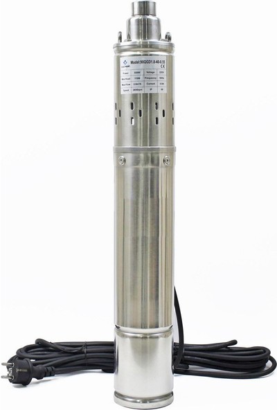 Cacheng 3.5'' 90 mm Dış Çap Derin Kuyu Dalgıç Pompa 10 Metre Kablolu 550 Watt 110 Mss 2.6 M³/h Cacheng 3.5'' 90 mm Dış Çap Derin Kuyu Dalgıç Pompa 10 Metre Kablolu 550 Watt 110 Mss 2.6 M³/h