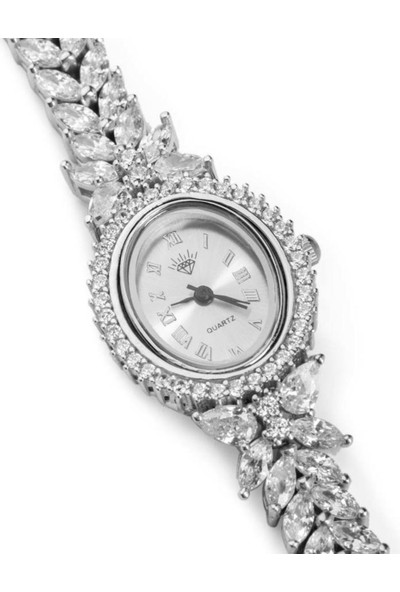Candie Silver Beyaz Zirkon Taşlı 925 Ayar Gümüş Kadın Saat Candie Silver Beyaz Zirkon Taşlı 925 Ayar Gümüş Kadın Saat