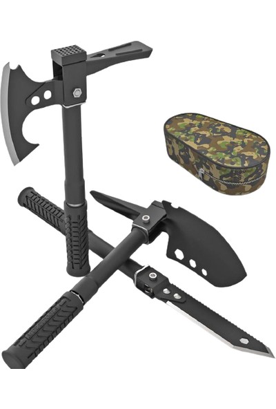 Evasist Katlanabilir Metal Kürek Balta Bıçak Testere Multitools Kamp Seti Evasist Katlanabilir Metal Kürek Balta Bıçak Testere Multitools Kamp Seti