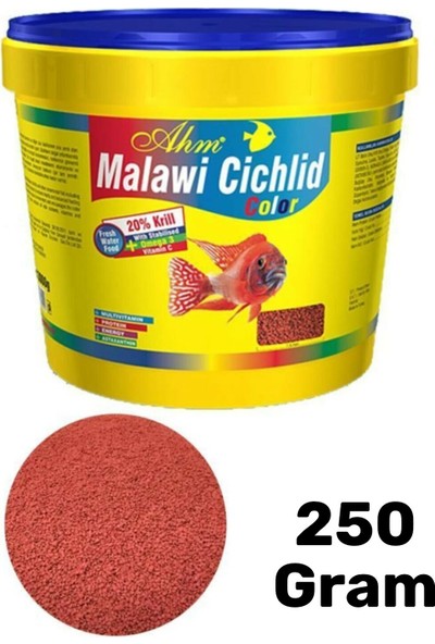 AHM Malawi Cichlid Granulat Color Ciklet Renk Yemi 250 gr AHM Malawi Cichlid Granulat Color Ciklet Renk Yemi 250 gr