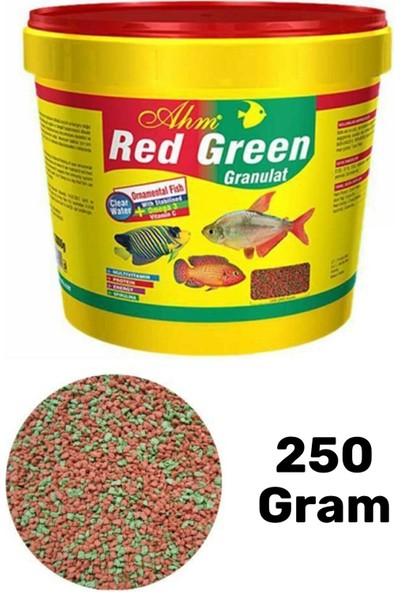 AHM Red Green Karışık Granulat Ciklet Balığı Yemi 250 gr AHM Red Green Karışık Granulat Ciklet Balığı Yemi 250 gr