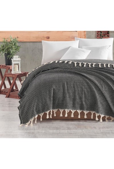 Şilay Home Şilay Çift Kişilik Pike Nokta Siyah Renk