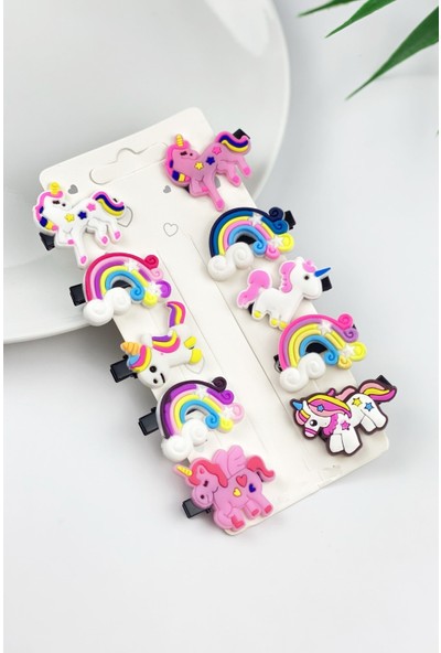 ÇLK Accessories 10 Lu Unicorn Slikon Pens Çocuk Toka TRTOKA9596 T32503 ÇLK Accessories 10 Lu Unicorn Slikon Pens Çocuk Toka TRTOKA9596 T32503