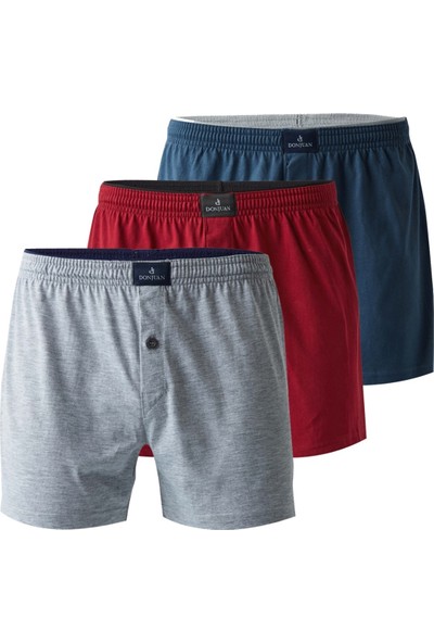 josejuan 3'lü Erkek Boxer %100 Pamuk Örme Penye MDJNWUWBOX112052U